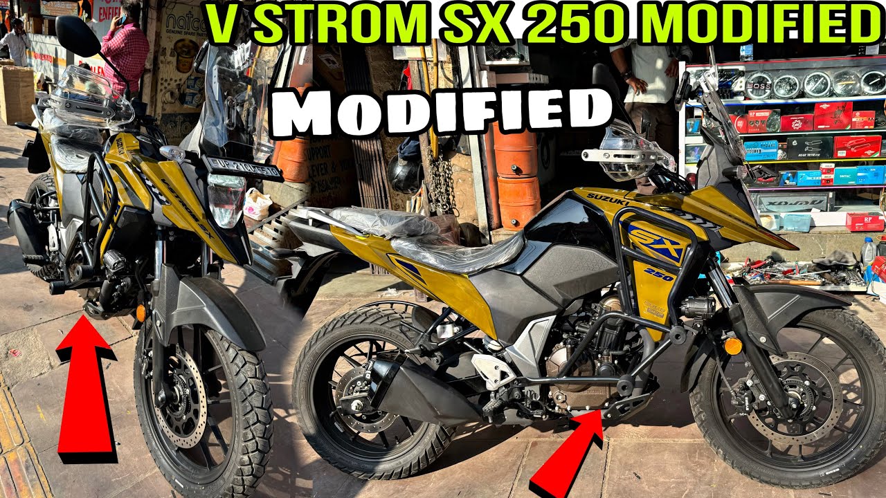 Suzuki v strom 250 modified | v strom 250 crash guard | Vstorm Hand ...