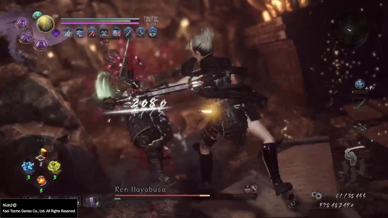 Nioh 2 Ren Hayabusa SoP + 9 dotw no yokai ability - YouTube