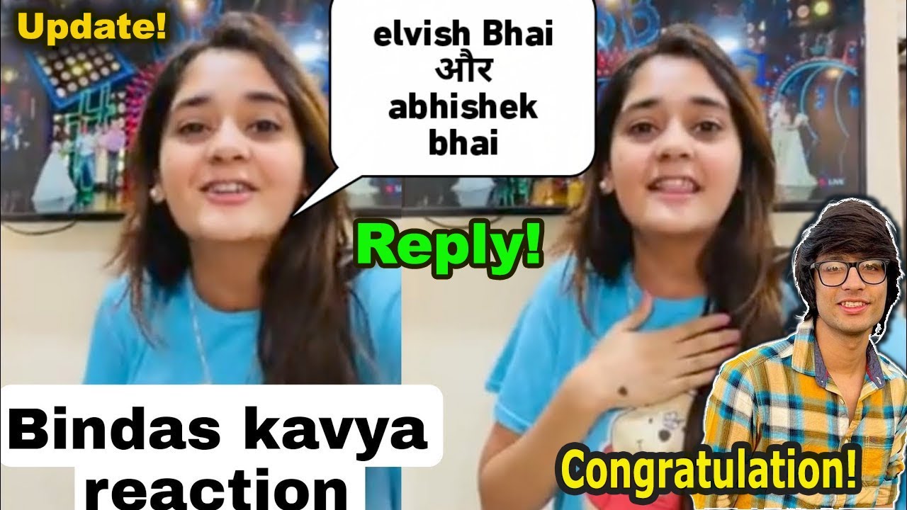 Bindas Kavya reaction on Elvish यादव won bigg boss ott 2, fukra insaan, Youtubers reaction ...