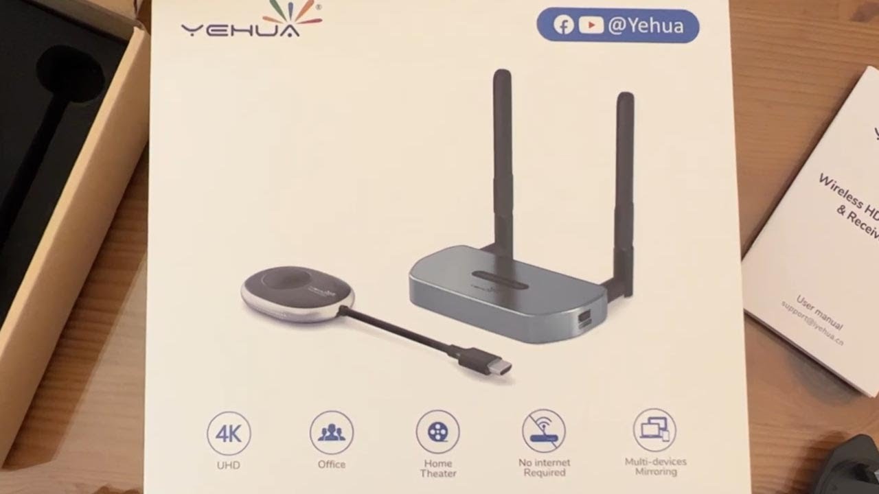 YEHUA Wireless HDMI Transmitter - WITH COUPON CODE IN DESCRIPTION - YouTube