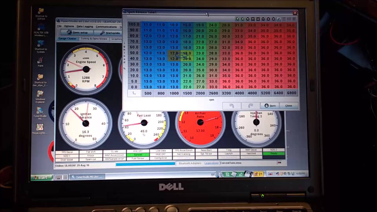 Microsquirt - First Start Up (Ignition Only) - YouTube