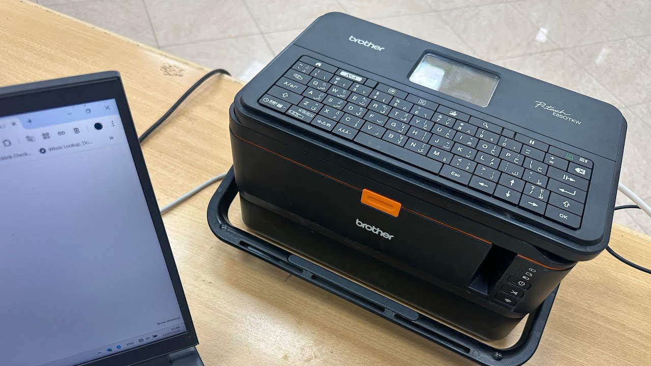 How to use brother p touch E850TKW ferrule and labling machine - YouTube