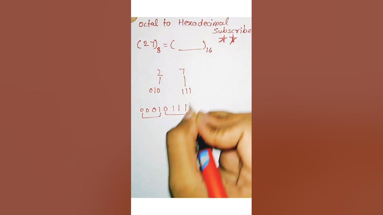 Octal To Hexadecimal Conversionnumber Systemoctal To Hexadecimal Numbersystem Binary