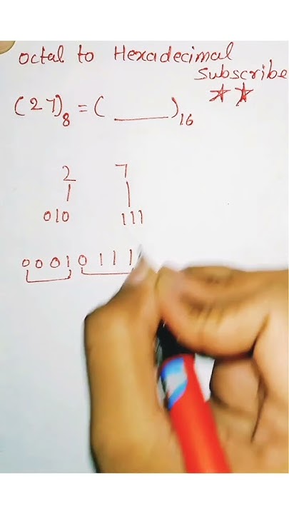 octal to hexadecimal conversion(number system)|octal to hexadecimal # ...