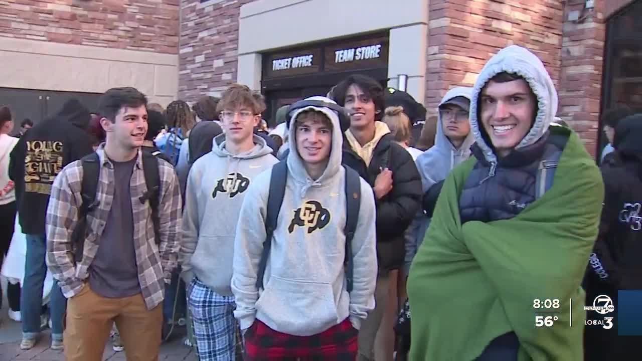Students wrap around CU Boulder campus to get Rocky Mountain Showdown ...