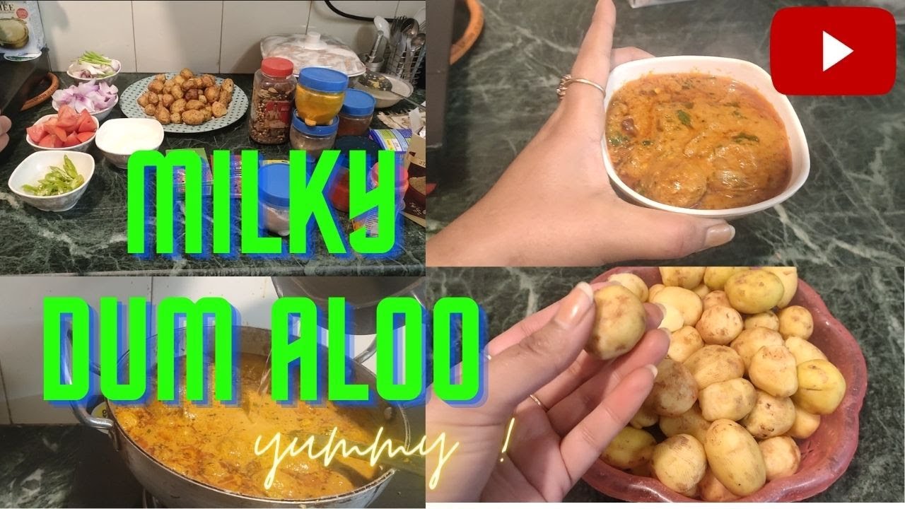 Dood Wale Dum Aloo | Dum Aloo Mixed In Milk And Yogurt. Punjabi Style ...