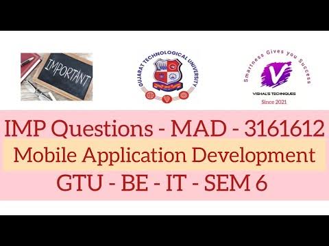 IMP Questions of MAD - 3161612 | Mobile Android Development - IMP Questions | GTU BE IT SEM 6 ...