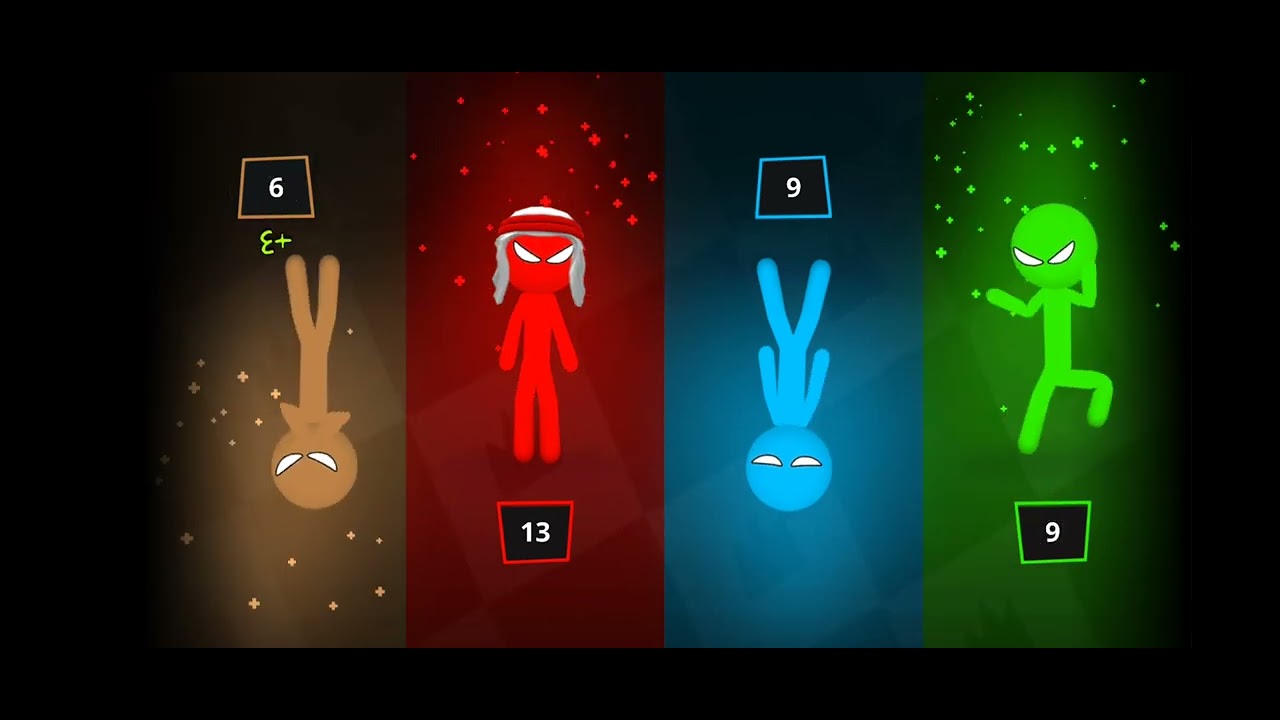 Stickman All Random MINI GAMES Stickman Party 1 2 3 4 Player gameplay ...