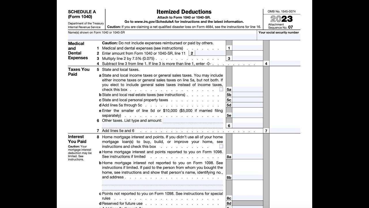 How to Take a Standard or Itemized Deduction - 2023 Tax Returns - YouTube