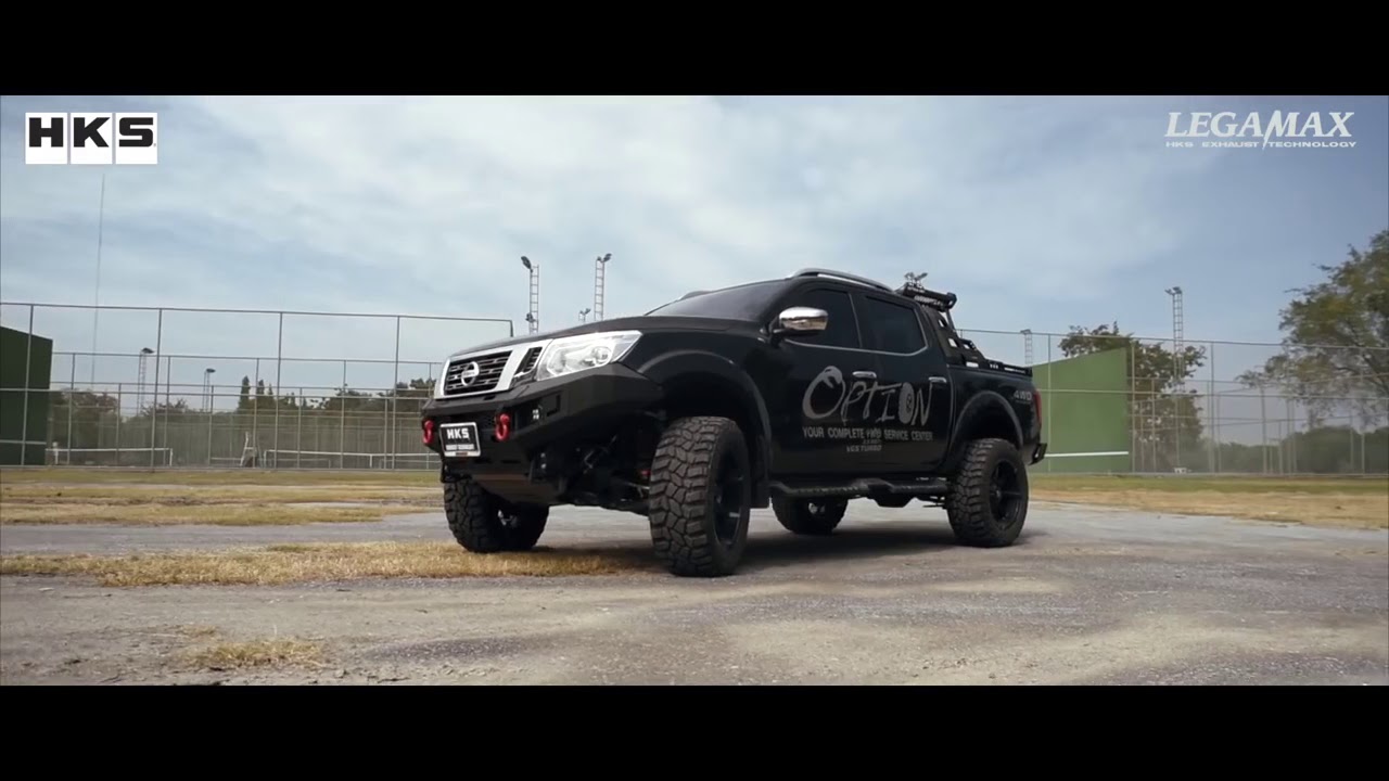 HKS LEGAMAX NISSAN NAVARA NP300 CARBON TAIL EXHAUST - YouTube