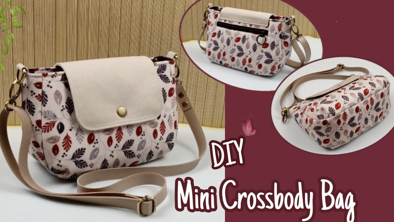 DIY Cara Membuat Tas/Mini Crossbody Bag Tutorial & Pattern - YouTube