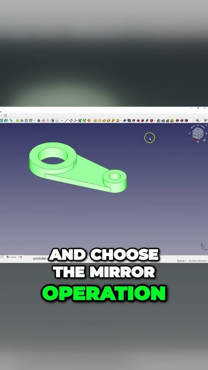 FreeCAD Mirrored Feature - YouTube