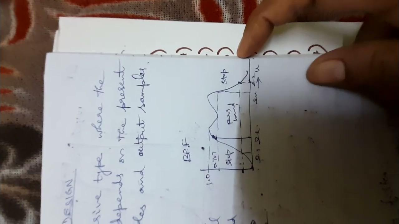 Unit 2 IIR filter design intro - YouTube