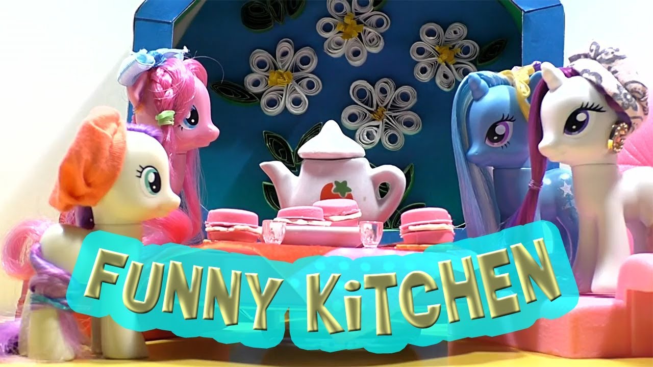 My Little Pony Funny Kitchen 2 Cooking makaroons - YouTube