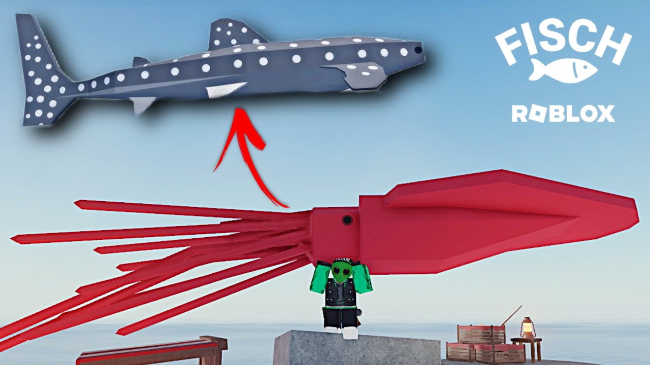 COMO PESCAR el CALAMAR COLOSAL y el TIBURÓN BALLENA | Fisch Roblox ...