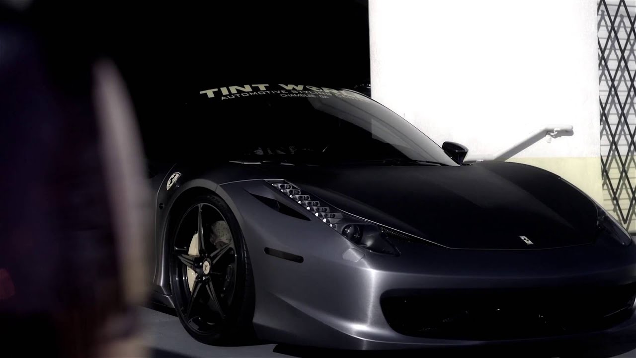 Tint World Chamblee GA Wrapped Ferrari 458 Italia In 3M Brushed Steel ...