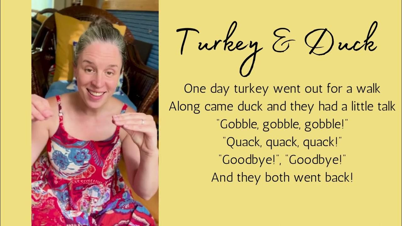 Turkey & Duck - A Finger-PLay for Kids - YouTube