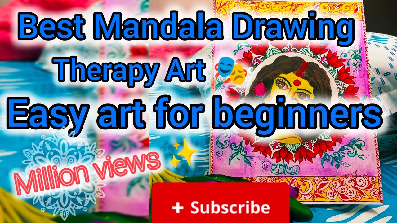 Durga Maa Mandala Art|| Easy Mandala Drawing for beginners|| Step by ...