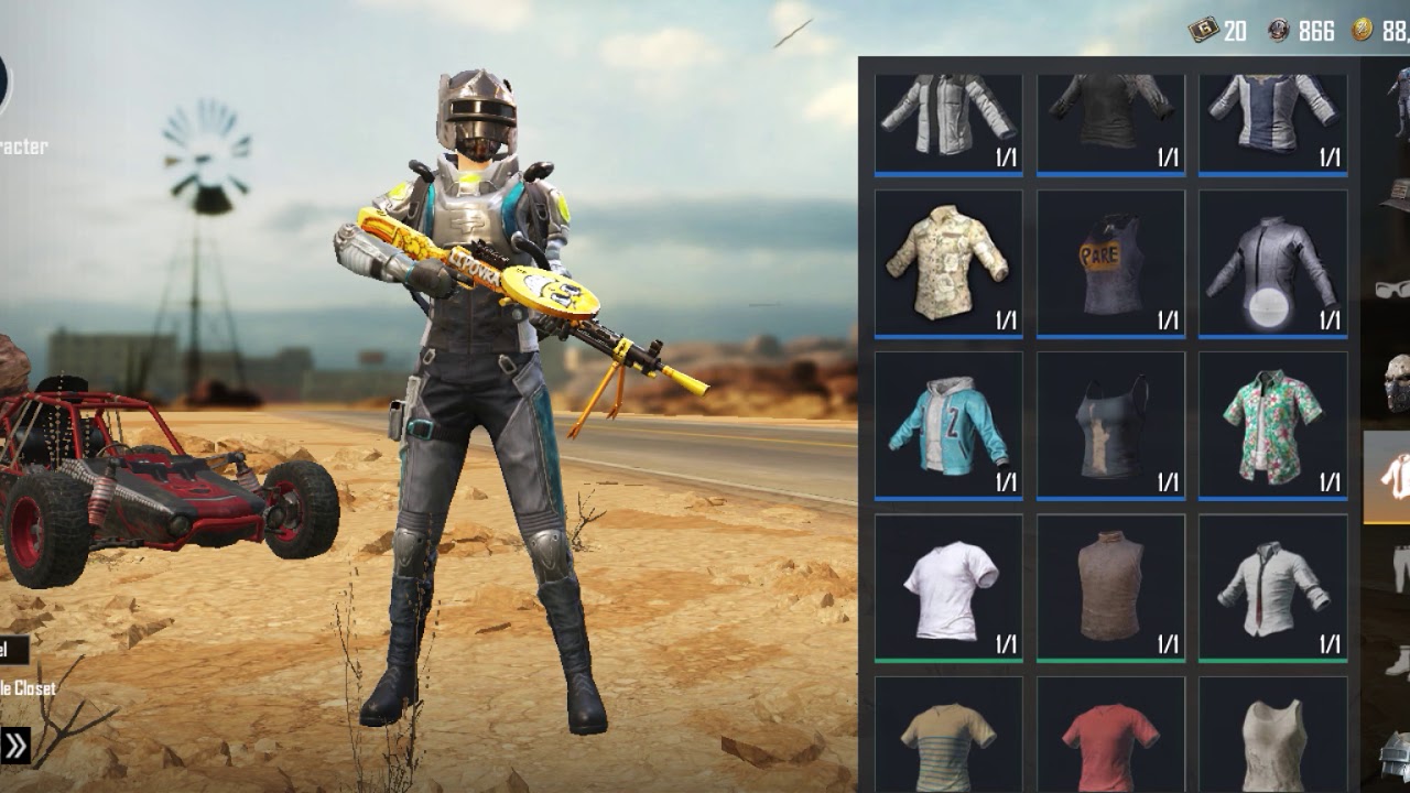 My Pubg All outfit,caps,masks,shirts,pants,shoes and gun skin ...
