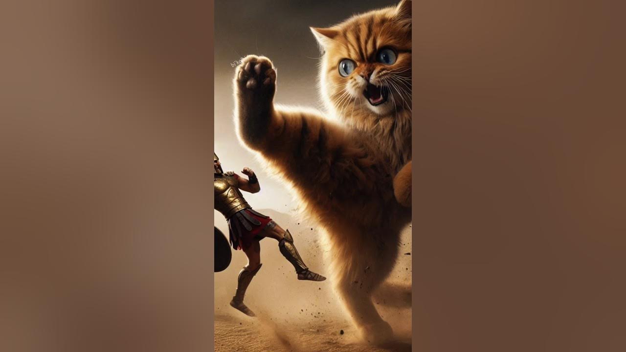 300 Spartan Cats vs Dog Army! 🐱⚔️🐶 Epic Battle Begins! #Shorts #cat - YouTube