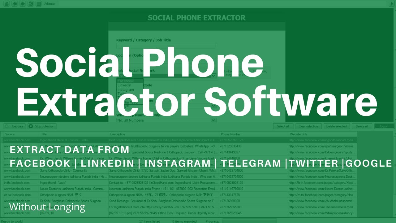 Social Phone Extractor - YouTube