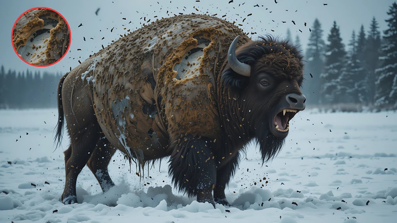 Rescue in the Snow: Saving the Bison Covered in Bees - YouTube