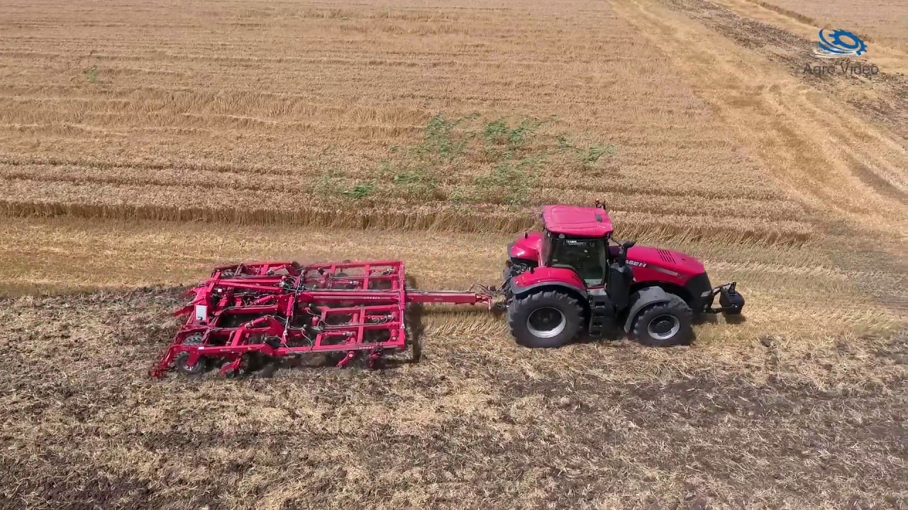 Case IH Magnum 380 CVX, HORSCH Tiger 4MT (with drone fotage) - YouTube