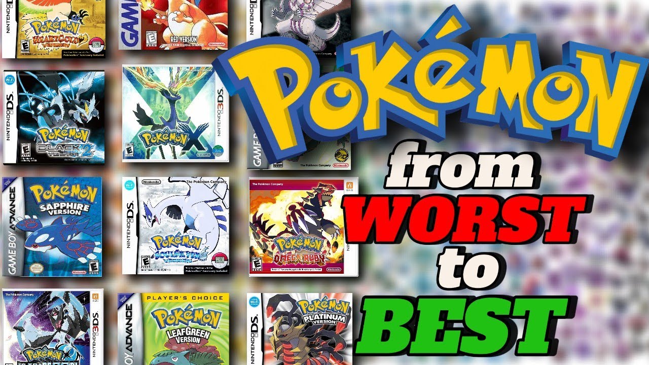 Ranking Every Pokemon Game From WORST to BEST - YouTube