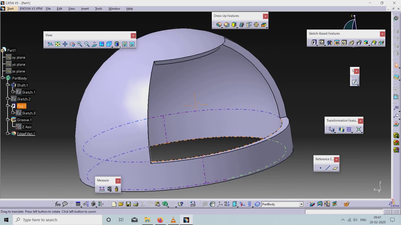 CatiaV5 _product_part_1 - YouTube