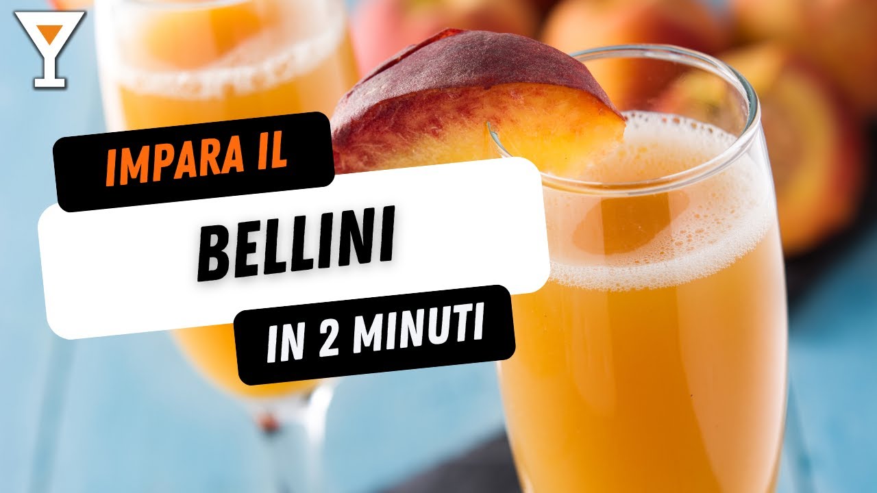 BELLINI in 2 Minuti! Tutorial Ricetta MIXOLOGY ACADEMY - YouTube