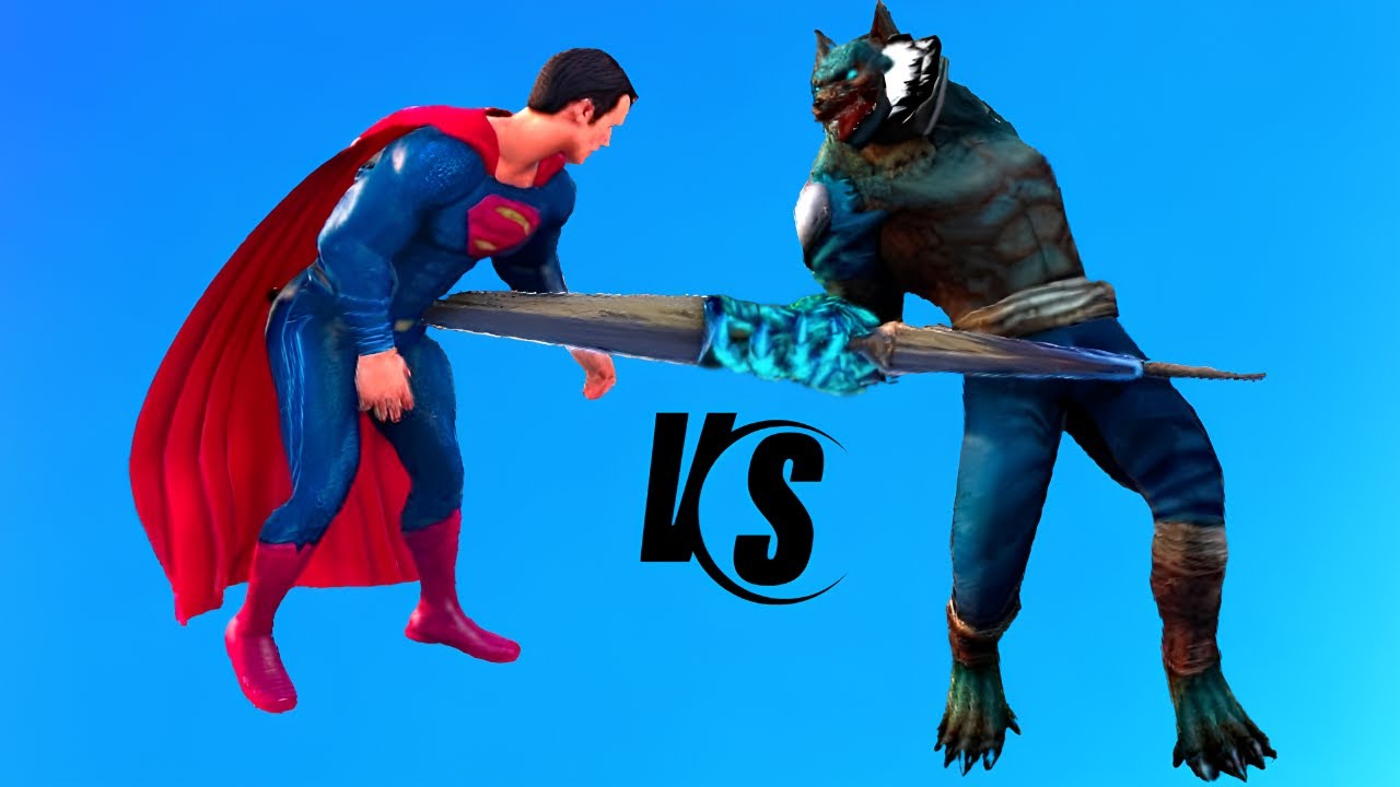 Superman vs Wolf Jaw-Dropping Cinematic Showdown,Incredible Blockbuster ...