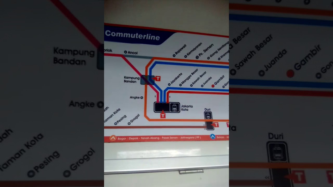 Rute perjalanan kereta api KRL jabodetabek - YouTube