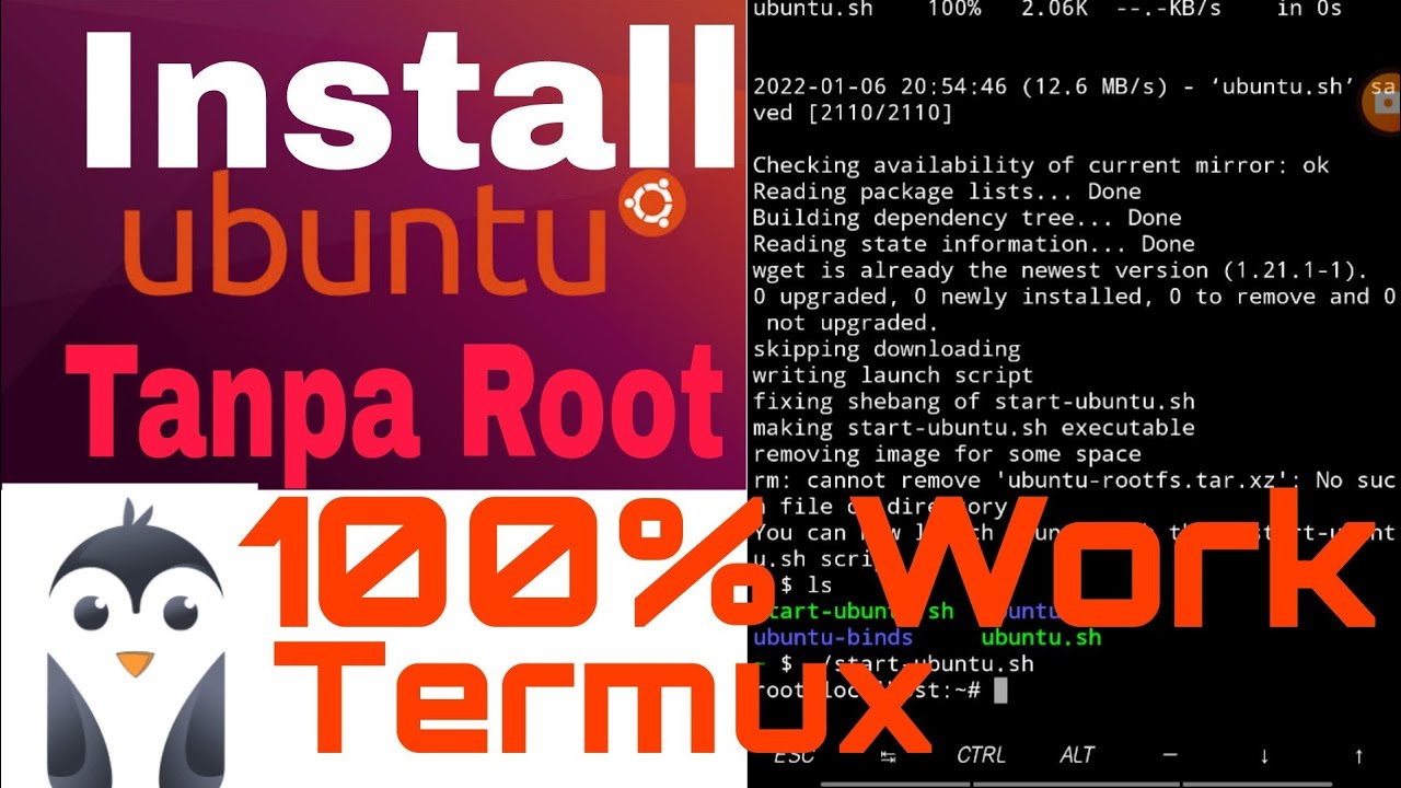 Cara install Linux Ubuntu di Termux Tanpa ROOT 100% WORK - YouTube