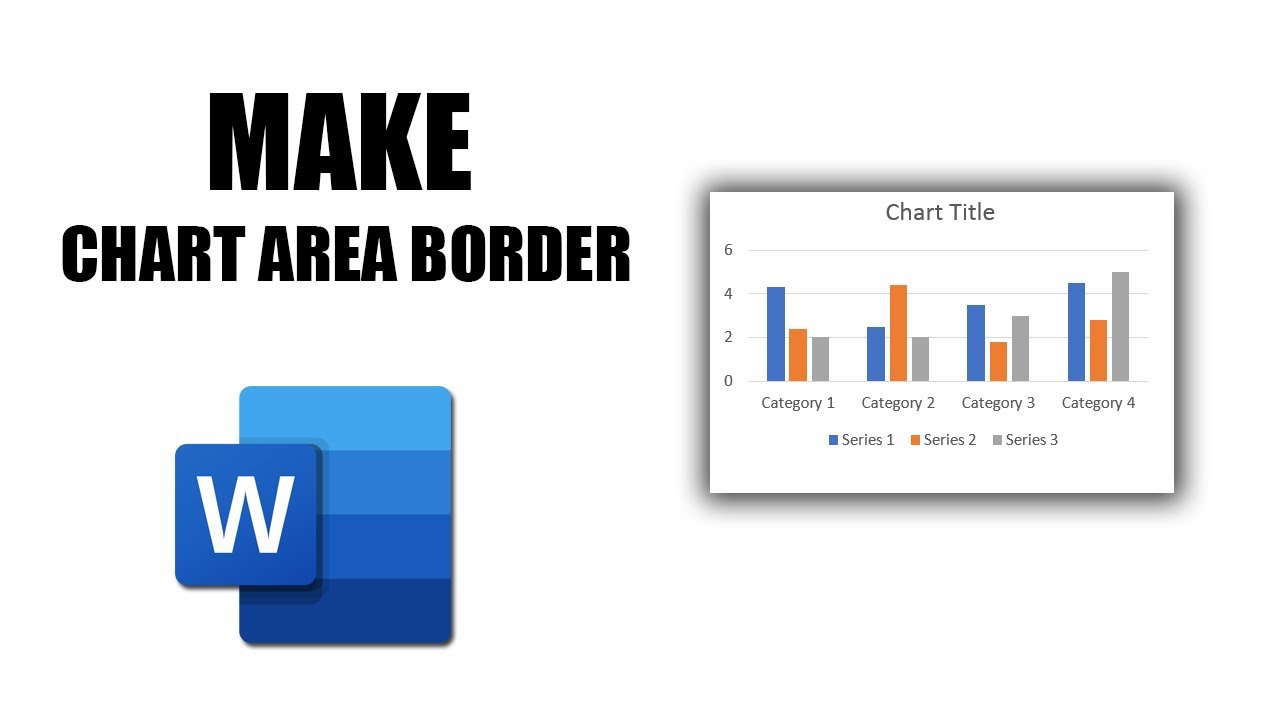 How to make chart area border transparent in word - YouTube