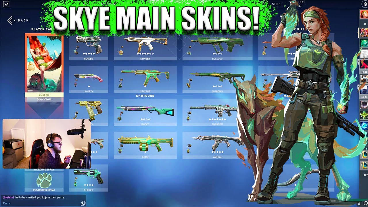 BEST VALORANT SKINS FOR SKYE - THE SKYE MAIN SKIN COLLECTION! - YouTube