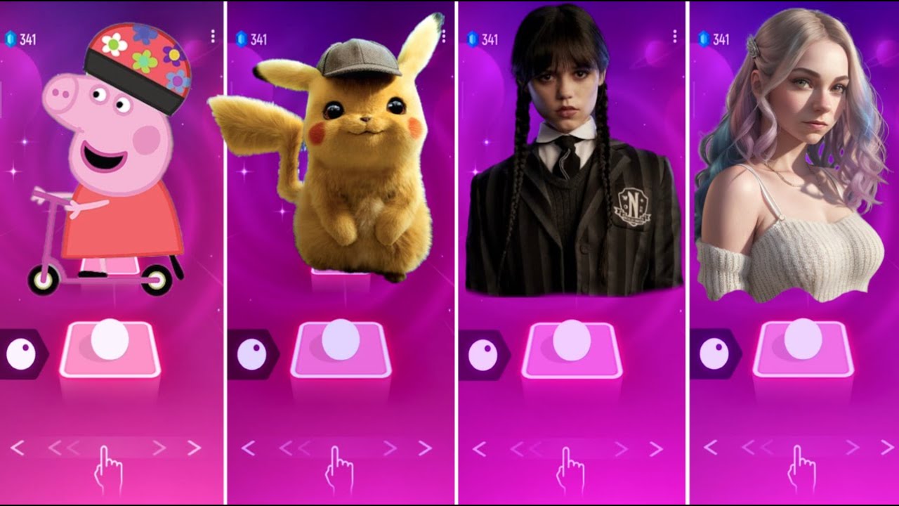 Peppa Pig vs Pikachu vs Wednesday Dance vs Enid Sinclair Emma Myers ...