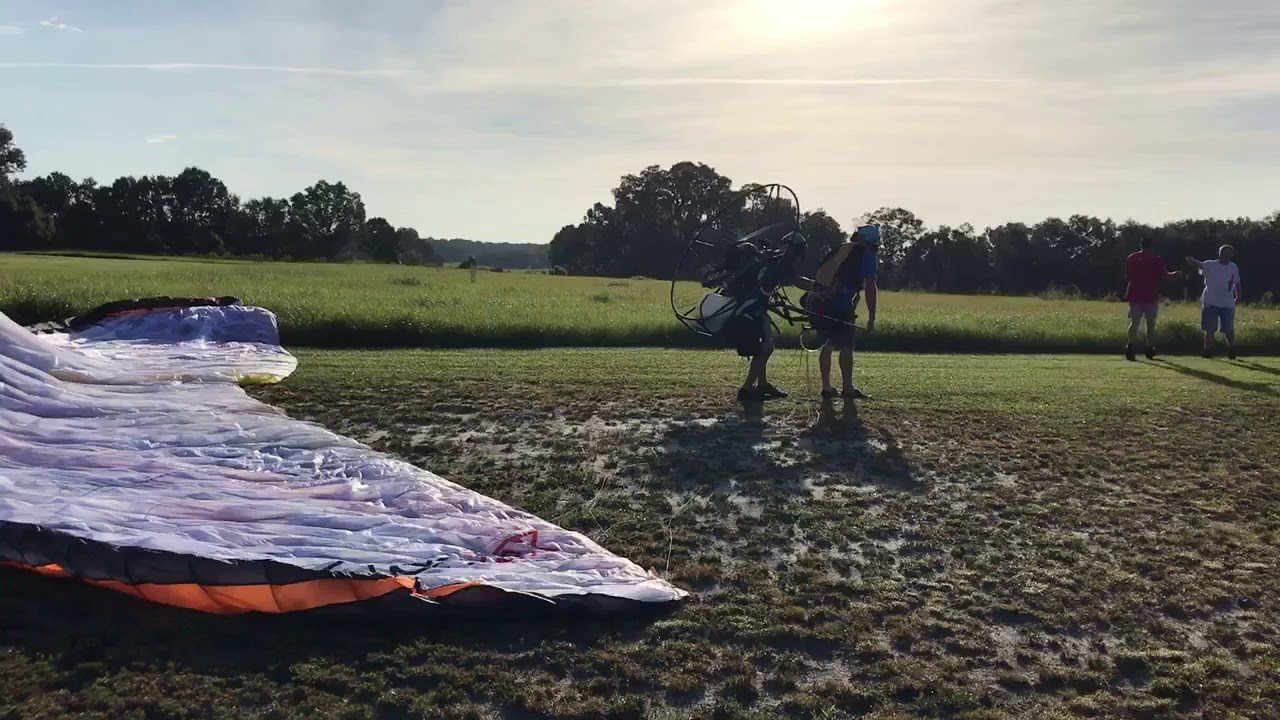 Tandem Paramotor Launch - YouTube