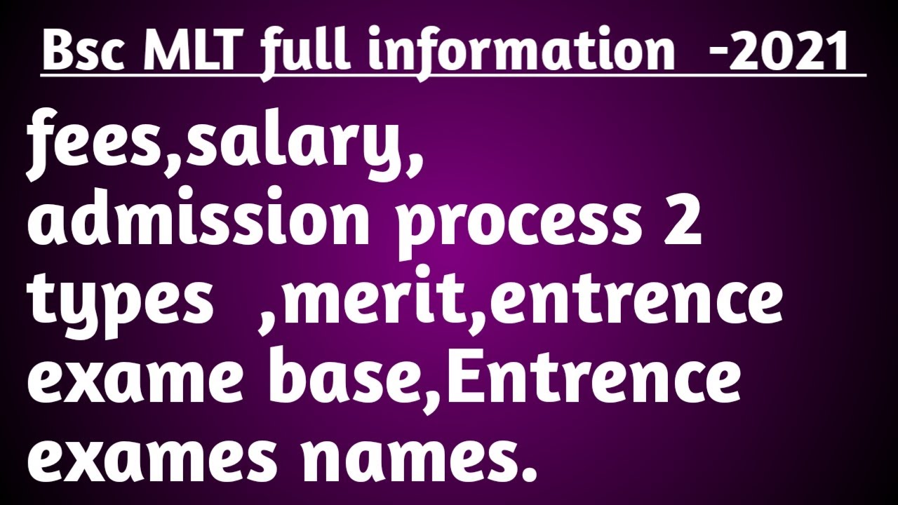 Bsc MLT full information -2 - YouTube