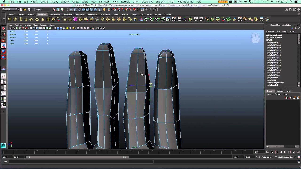 Maya Modelling Human Body Tutorial part 6 - YouTube
