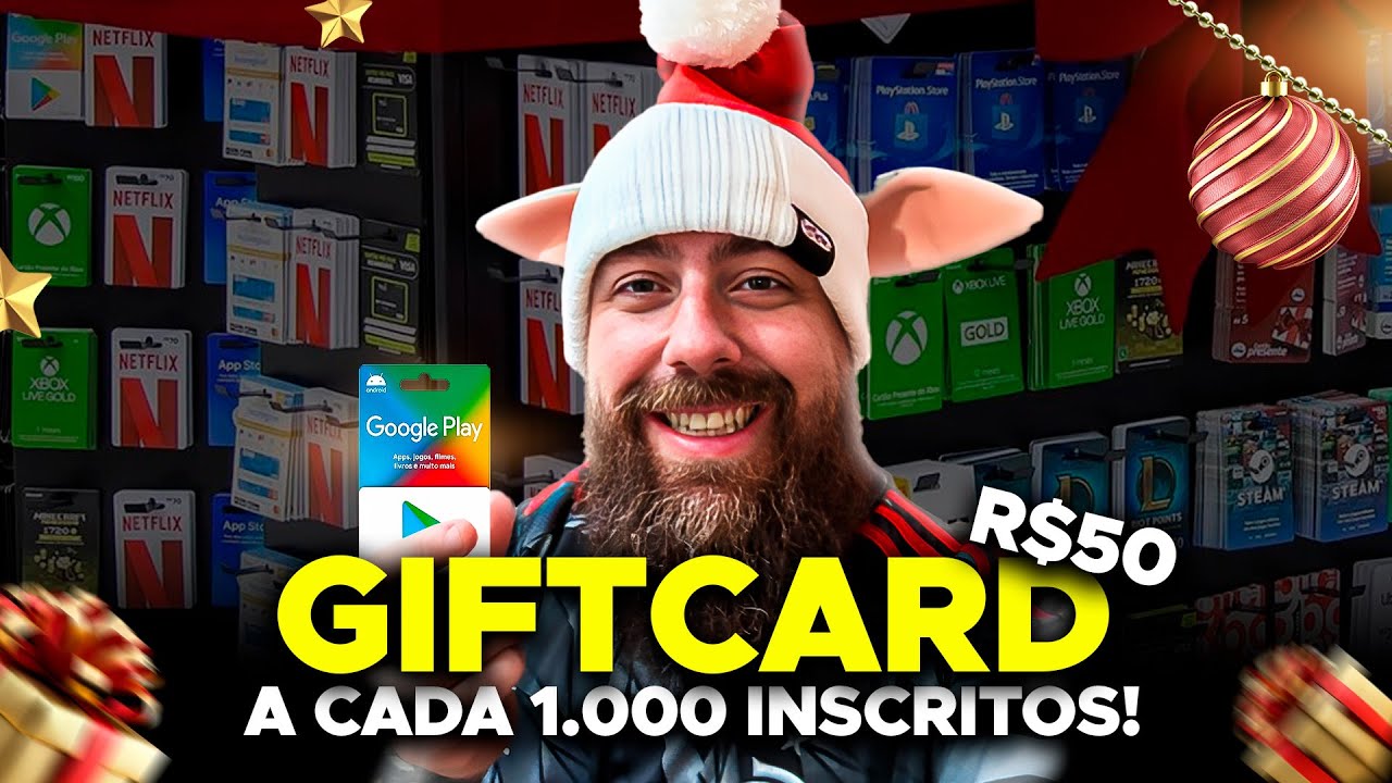 MIL REAIS EM GIFT CARD PARA MEUS SEGUIDORES - FELIZ NATAL - YouTube