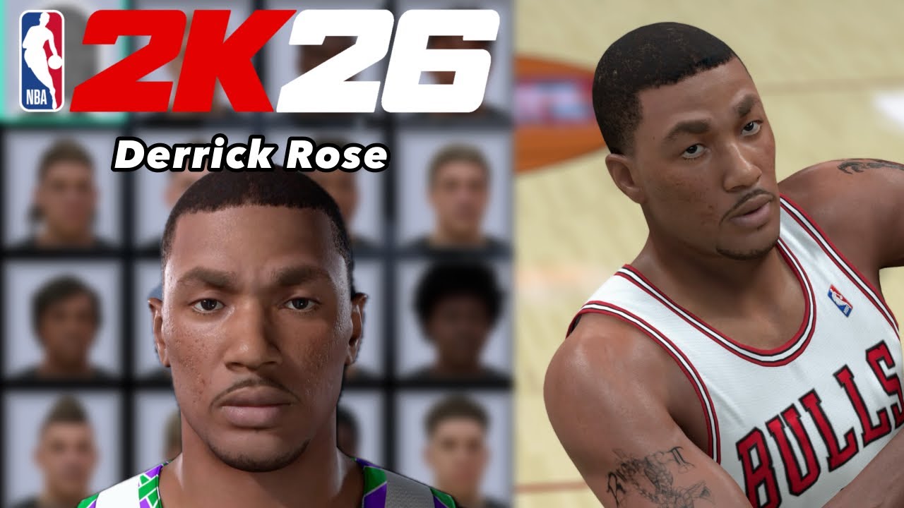Derrick Rose 🌹 face creation NBA2k26!! - YouTube