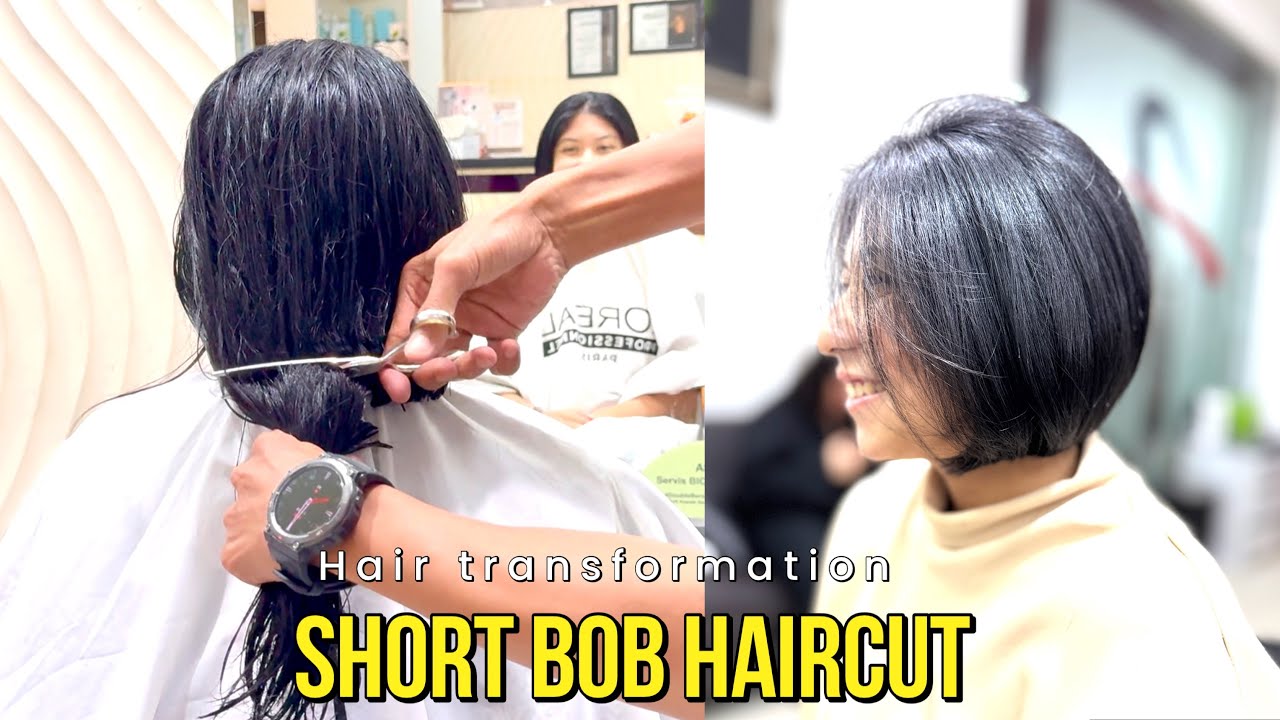 POTONG RAMBUT BOB PENDEK | BOB HAIRCUT | Makeover - YouTube