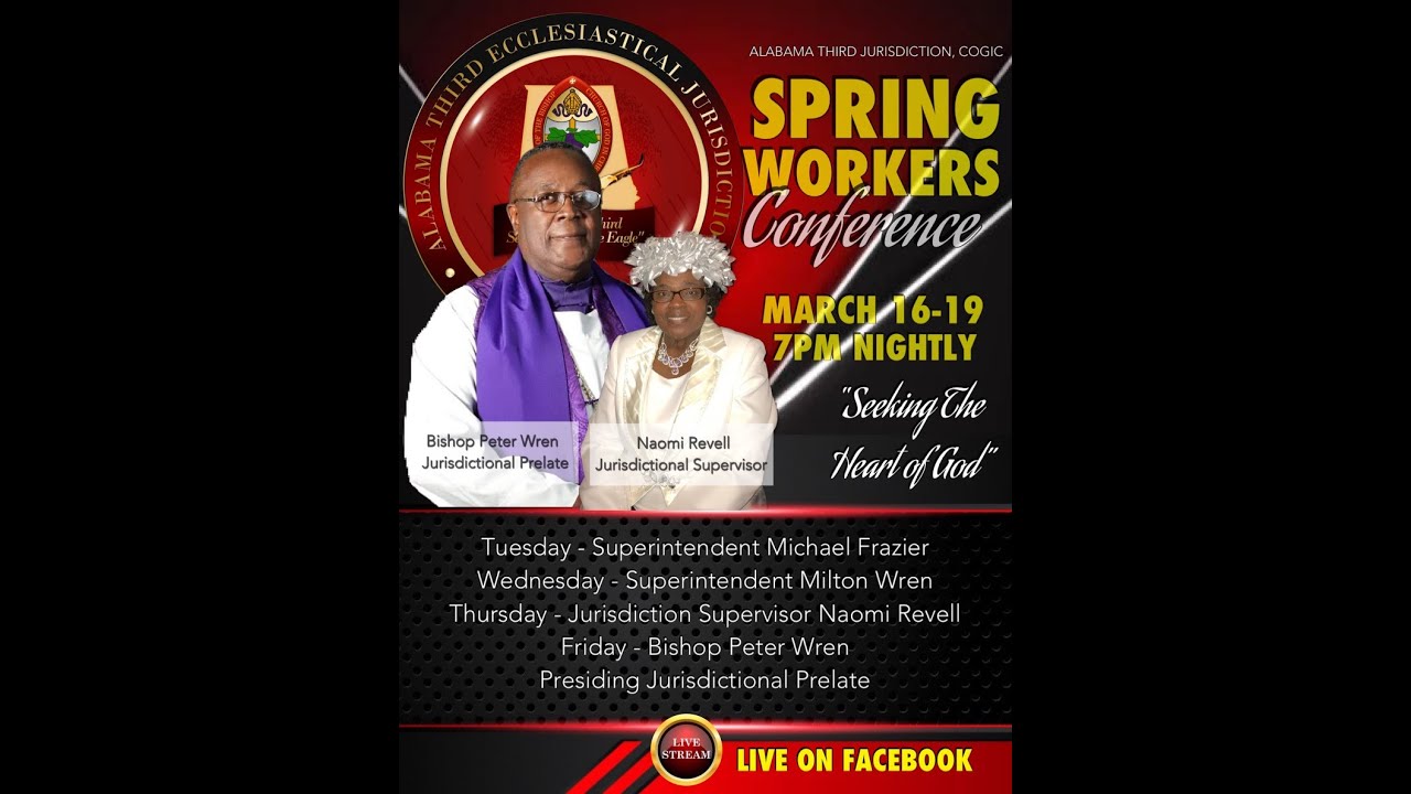 Alabama Third Jurisdiction, COGIC Spring Workers Conference | March 17 ...