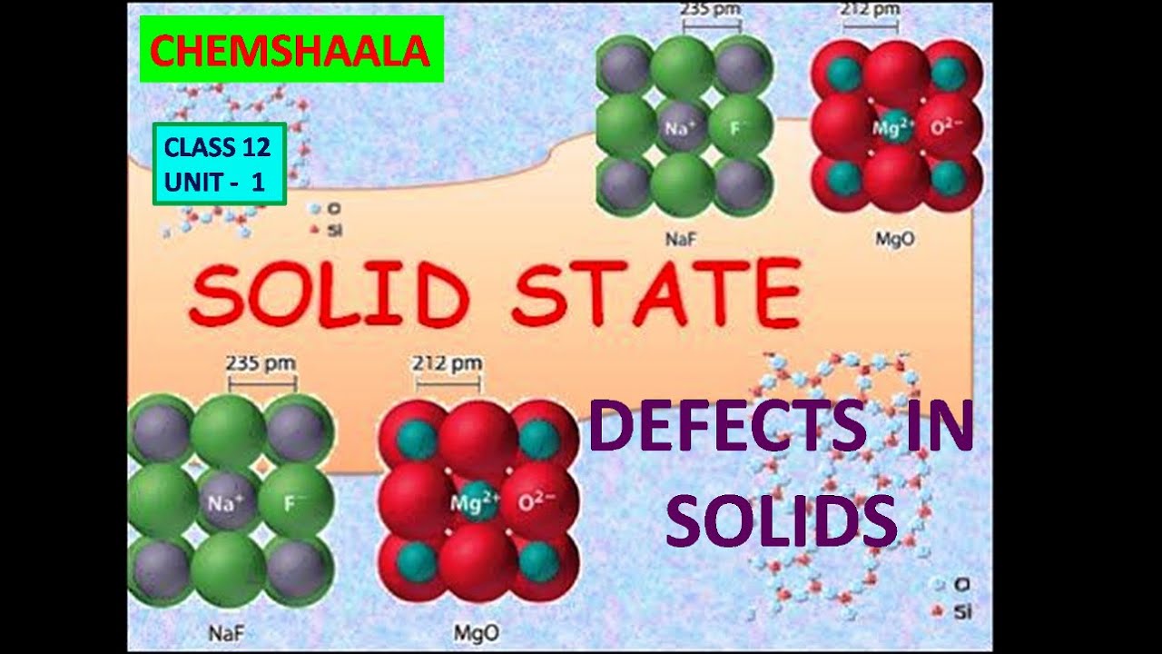 CLASS 12 II THE SOLID STATE II DEFECTS IN SOLIDS - YouTube