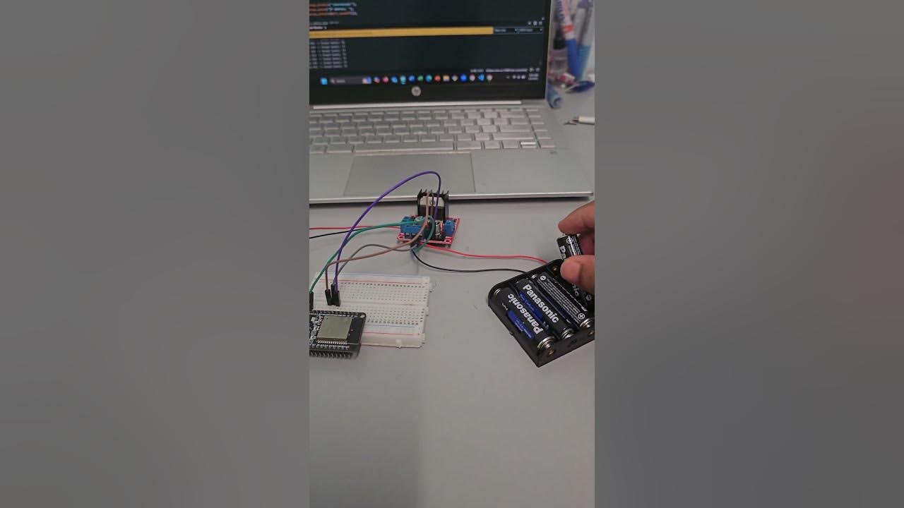 Esp32 and Motordriver powered by external power. #esp32 #esp #esp32project #engineer # ...