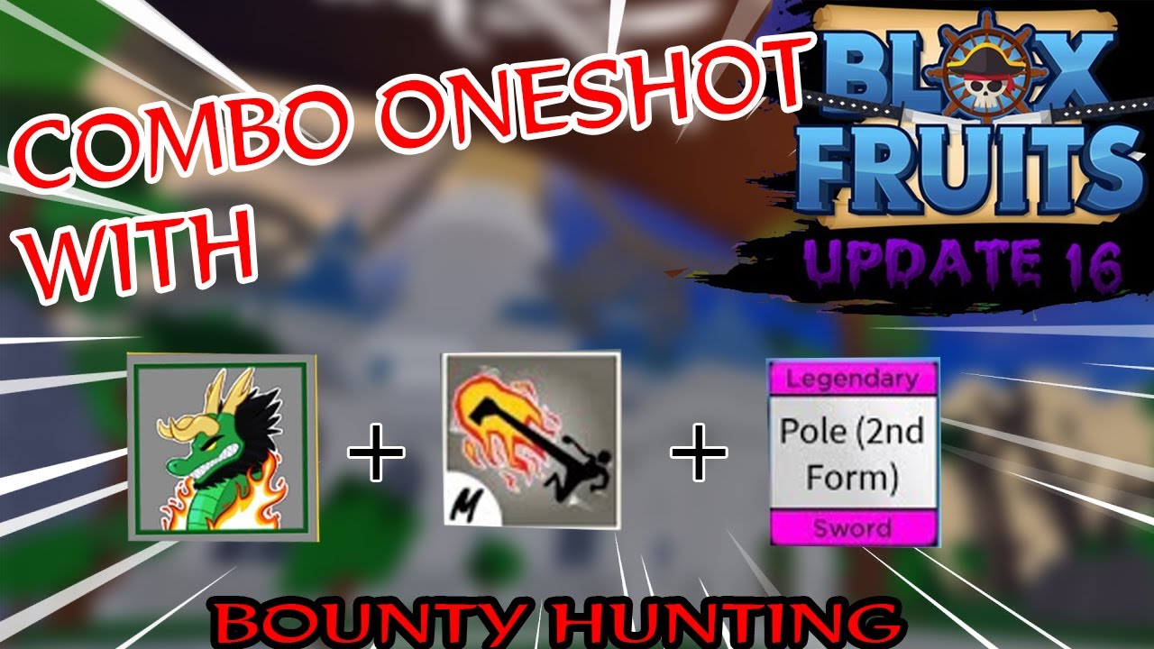 Combo Oneshot Dragon + Pole V2 + Death Step | Blox Fruits - YouTube