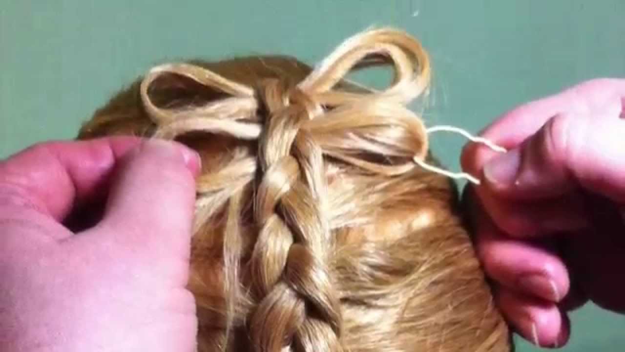 Braid with loopy bow. It's unpretentious video for a good mood!How to ...