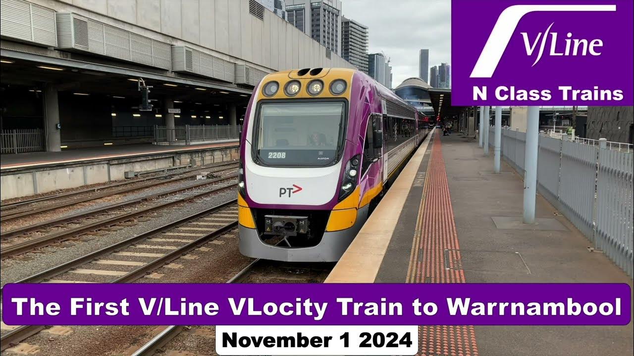 The First V/Line VLocity Train to Warrnambool - YouTube