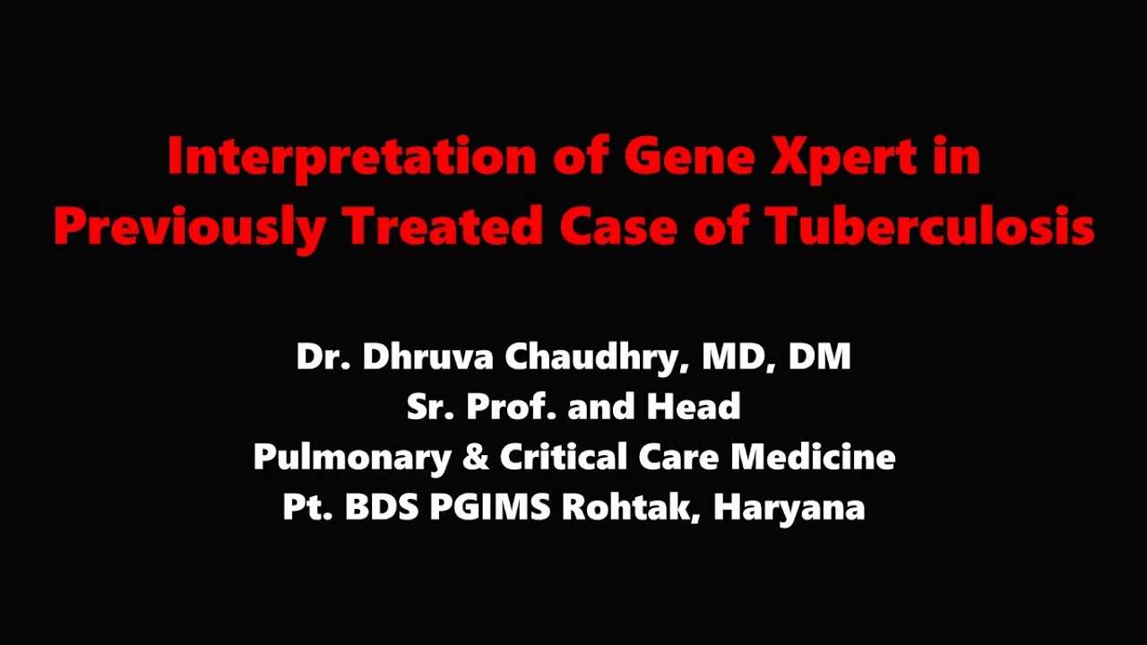 Interpretation of GeneXpert in a previously treated case of ...