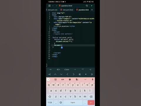 Star square pattern by JavaScript 😍🔥|Web development shorts 🤓🔥#html5 #css3 #javascript #loop# ...